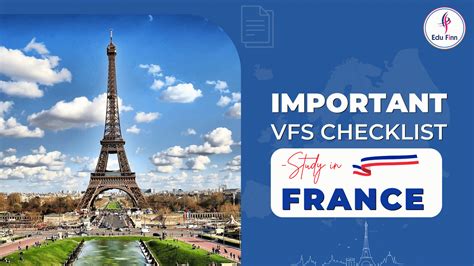 Important Vfs Checklist Study In France
