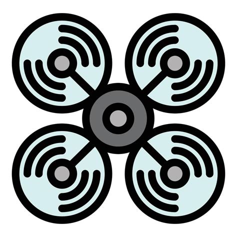 Delivery Drone Icon Outline Style 14223357 Vector Art At Vecteezy