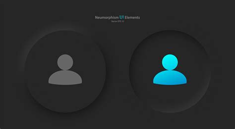색상이 지정된 연락처 기호가 있는 검은색 원형 단추 세트입니다 Neumorphism Ui Ux 스타일의 모바일 장치용 사용자