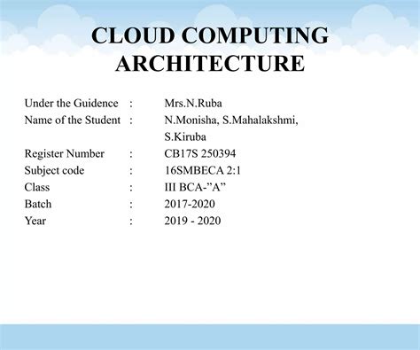 Unit 2 Cloud Computing Architecture Ppt Cloud Computing Internet