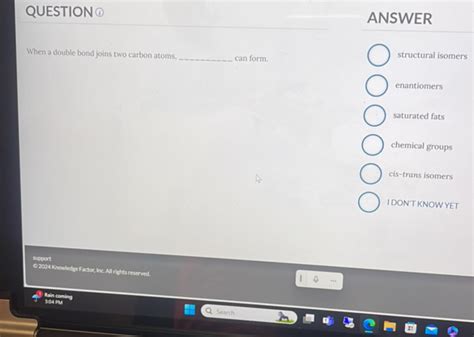 QUESTION ANSWER When A Double Bond Joins Two StudyX