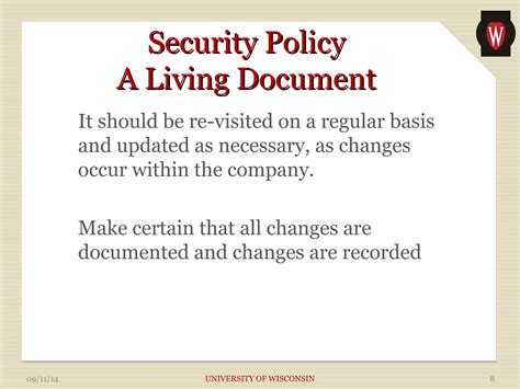 Information Systems 365 Lecture Four Security Policy Development