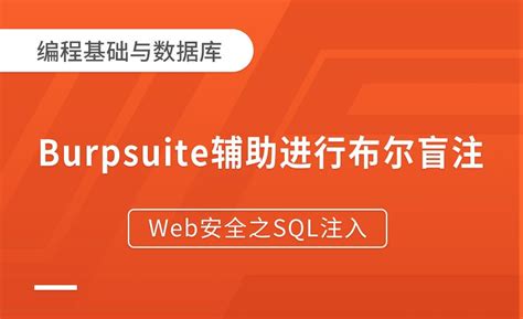 利用burpsuite辅助进行布尔盲注 web安全之sql注入 编程开发教程 虎课网