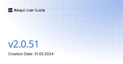 V2051 Airapi User Guide