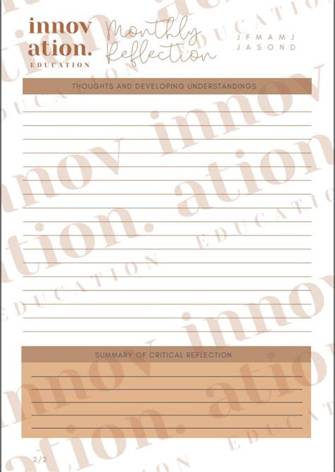 Critical Reflection Guide Etsy