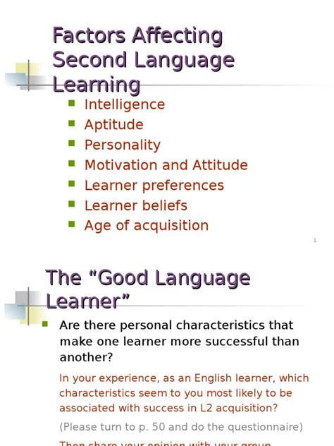 3 Factors Affecting L2 Learning 1225479052924337 9 Pdf Second Language Learning Styles