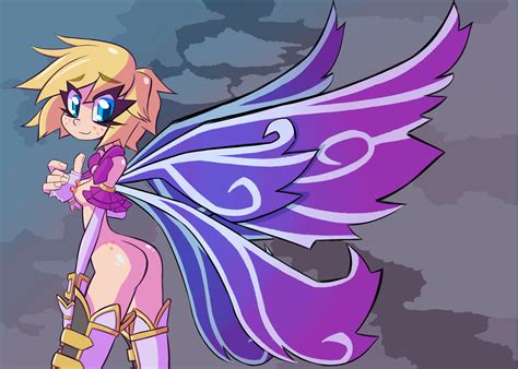 Rule 34 Alternate Costume Blonde Hair Blue Eyes Fairy Fairy Wings Fingerless Gloves