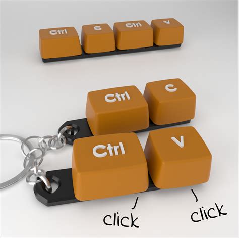 3d File Ctrl C Ctrl V Keychain Fidget Buttons 🗝️ ・3d Print Design To Download・cults