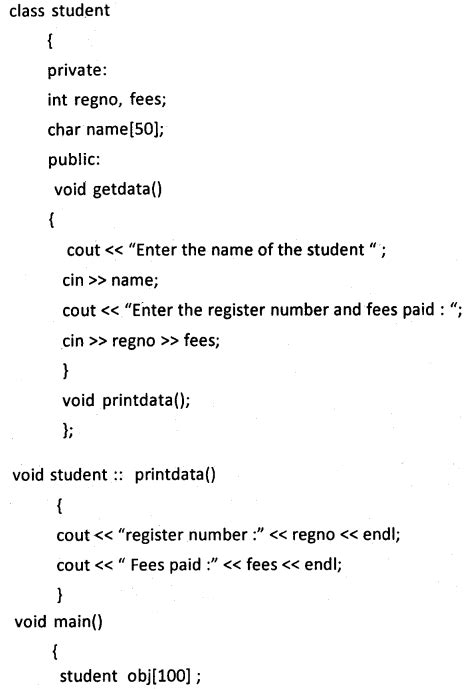 illustrate with an example of how an array of objects can be defined