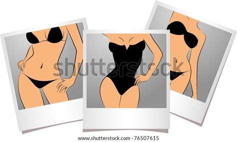 Beautiful Sexy Girls Photo Frames Vector Stock Vector Royalty Free
