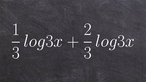 Using Properties To Combine And Condense Logarithms Mainfar