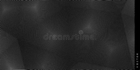 Array With Dynamic Particles 3d Grid Surface Abstract Background In