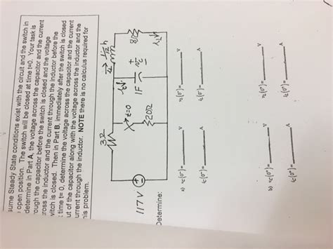 Solved Assume Steady State Conditions Exist With The Circuit