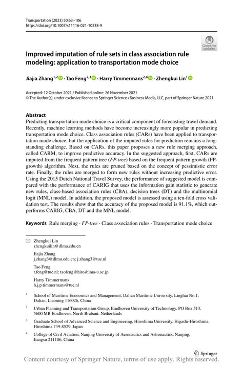 Improved Imputation Of Rule Sets In Class Association Rule Modeling Application To