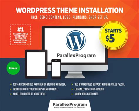 Install Wordpress Theme And Setup Like Demo By Parallexprogram Fiverr