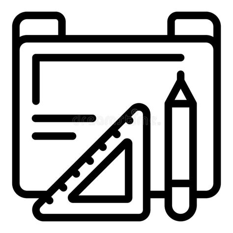 Folder Engineer Tool Icon Outline Vector Industry Work Stock