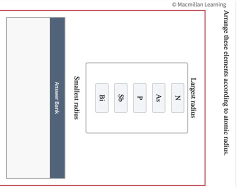 Solved Arrange These Elements According To Atomic Radius