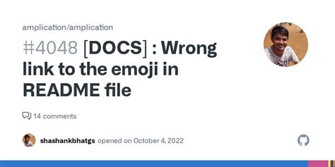 [docs] wrong link to the emoji in readme file · issue 4048
