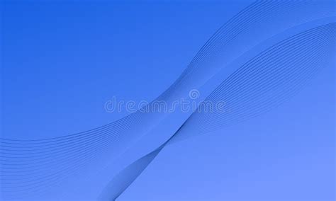 Blue Curve Wave Business Lines Soft Gradient Abstract Background For Artwork Design Stock Vector