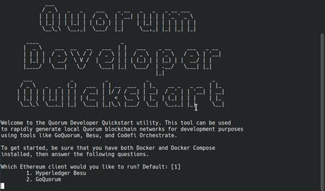 Get Started With Quorum Developer Quickstart Consensys Goquorum