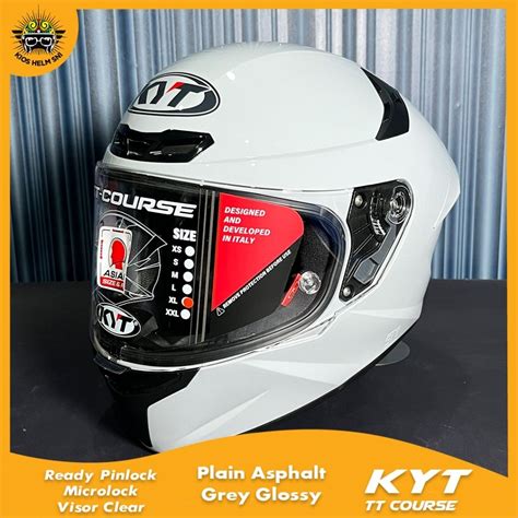Jual Kyt Ttc Helm Full Face Kyt Tt Course Warna Asphalt Grey Shopee