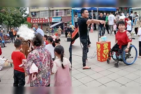 残疾人街头卖艺被广场舞大妈驱赶你吃饱来跳舞我们为吃饱来要饭