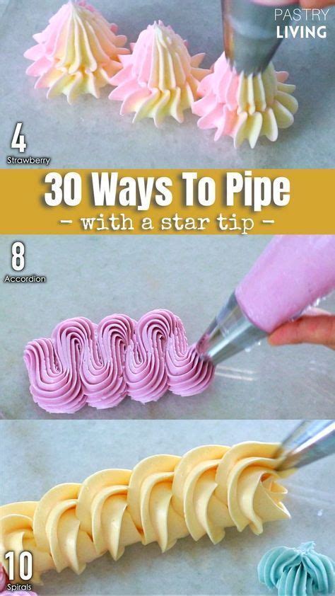 30 Ways To Pipe With Star Tips Cupcake Decorating Tips Cake