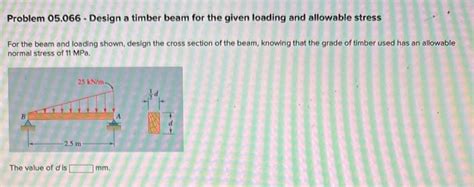 [solved] asap problem 05 066 design a timber beam f
