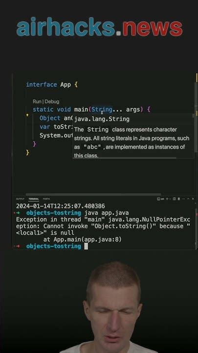 Useful Objectstostring Java Shorts Coding Airhacks Youtube
