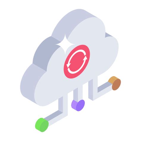 Cloud Sync Generic Isometric Icon