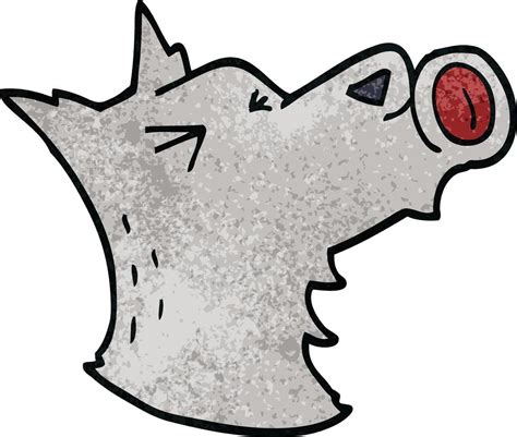Cartoon Doodle Howling Wolf 12157767 Vector Art At Vecteezy