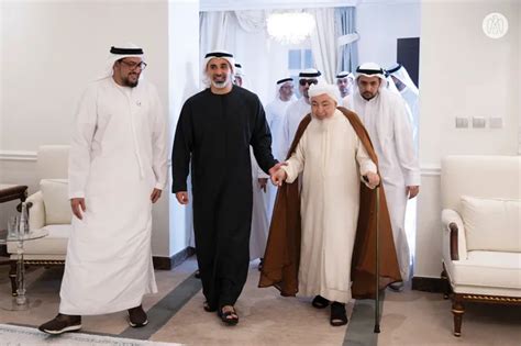 Khaled Bin Mohamed Bin Zayed Visits His Excellency Shaykh Abdallah Bin Bayyah At His Residence