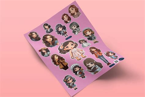 استیکر برچسب دخترانه کد E Girl 1 کد 21038