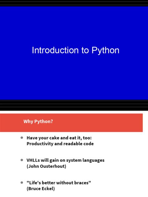 Introduction To Python Pdf Python Programming Language Object Oriented Programming