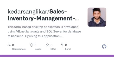 Github Kedarsanglikarsales Inventory Management System This Form