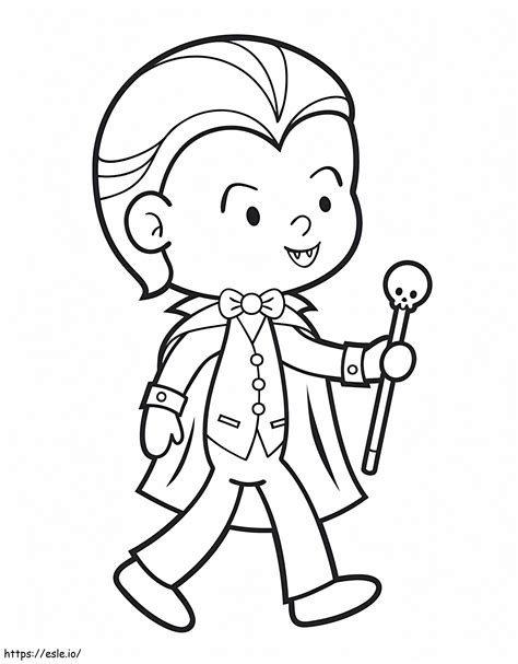 Vampire Boy Coloring Page