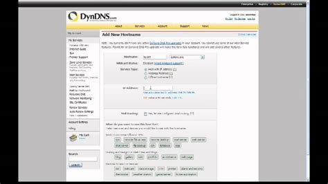 How To Create A Hostname Using Dyndns English Youtube