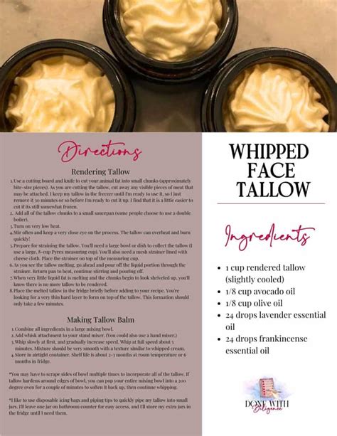 How To Make Whipped Tallow Balm For Face And Skin Done With Diligence
