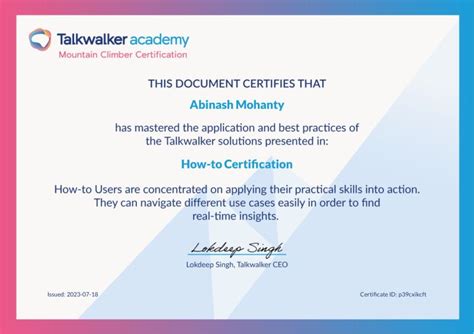 abinash mohanty on linkedin i m happy to share that i ve obtained a new certification talkwalker…