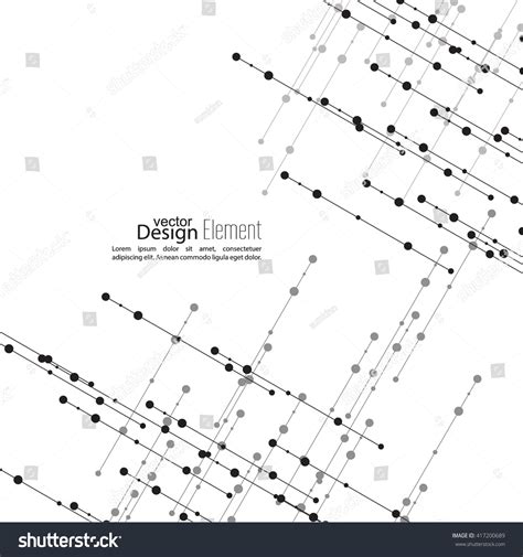 Virtual Abstract Background Particle Molecule Structure Stock Vector Royalty Free 417200689