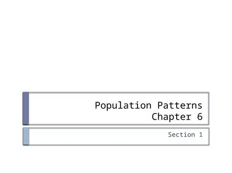Pptx Population Patterns Chapter 6 Section 1 Objectives Identify The People Of The United