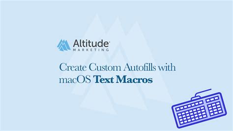 Create Custom Autofills With MacOS Text Macros Marketing Hack Create Custom Autofills With