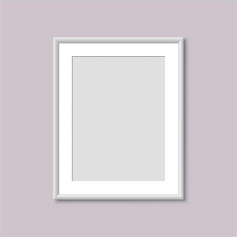 현실적인 빈 흰색 액자 프리미엄 벡터