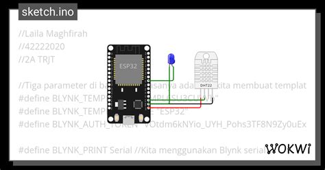 Tugas Esp32 Blynklaila Maghfira Wokwi Esp32 Stm32 Arduino Simulator