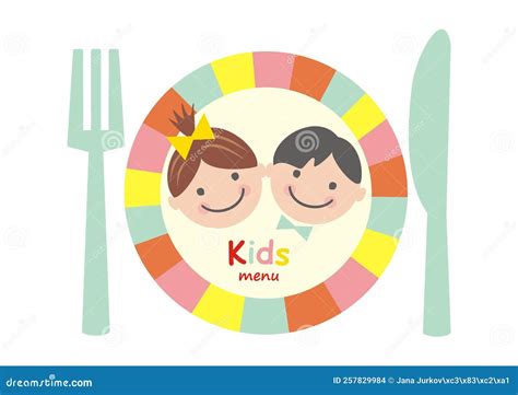 Concepto De Restaurante a La Carta Para Niños Cantón 5 º Escalada Ilustración del Vector