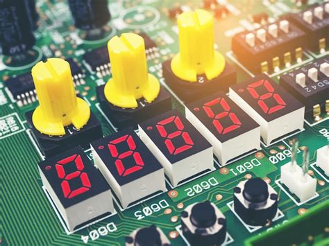Premium Photo High Tech Electronic Pcb Printed Circuit Board With Microchips Processor