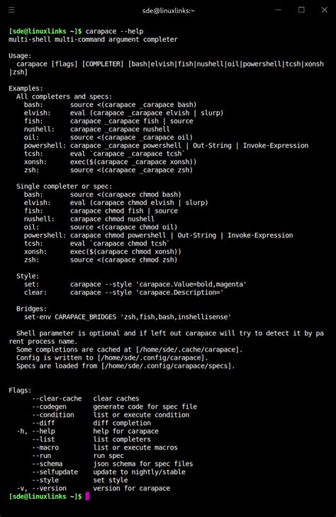 Carapace Multi Shell Multi Command Argument Completer Linuxlinks