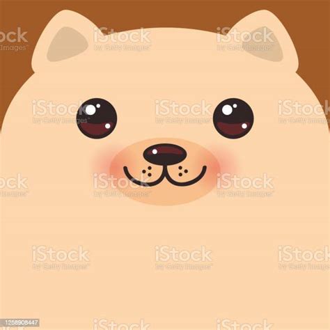 귀여운 만화 가와이이 재미있는 갈색 곰 총구 분홍색 뺨과 큰 눈 카드 배너 디자인 보육 장식 트렌드 시즌 스칸디나비아 스타일 벡터 감정에 대한 스톡 벡터 아트 및 기타