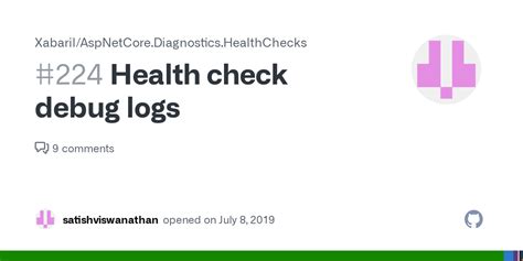 Health Check Debug Logs · Issue 224 · Xabarilaspnetcorediagnosticshealthchecks · Github