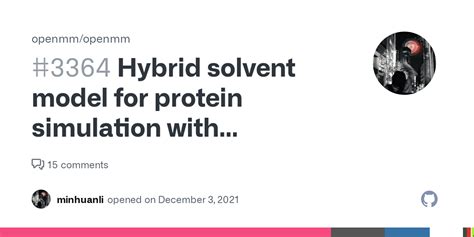 Hybrid Solvent Model For Protein Simulation With Openmm Issue 3364